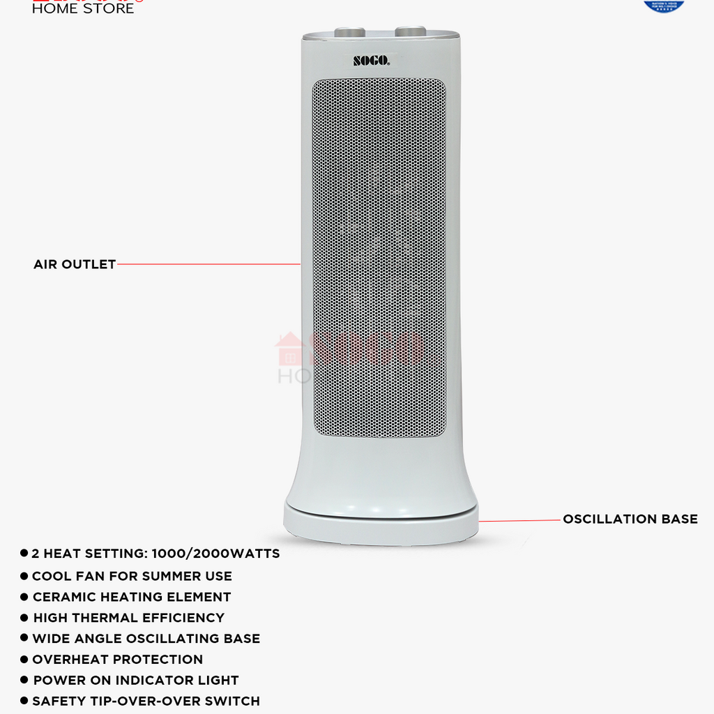 Sogo Ceramic Fan Heater (JPN-78) – Sogo Home Store